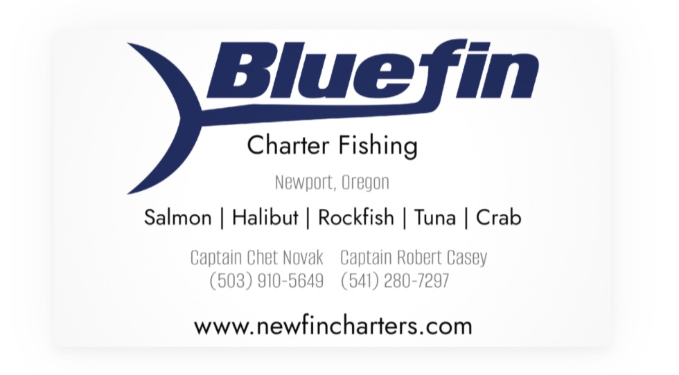 Contact Information Bluefin - Newfin Charters, Newport Oregon Charter
